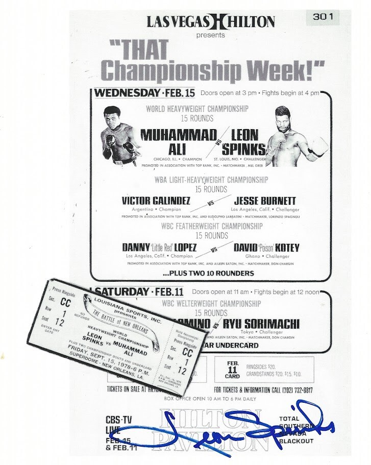 LEON SPINKS Signed Autographed 8x10 Picture Photo Print w/Ali | eBay