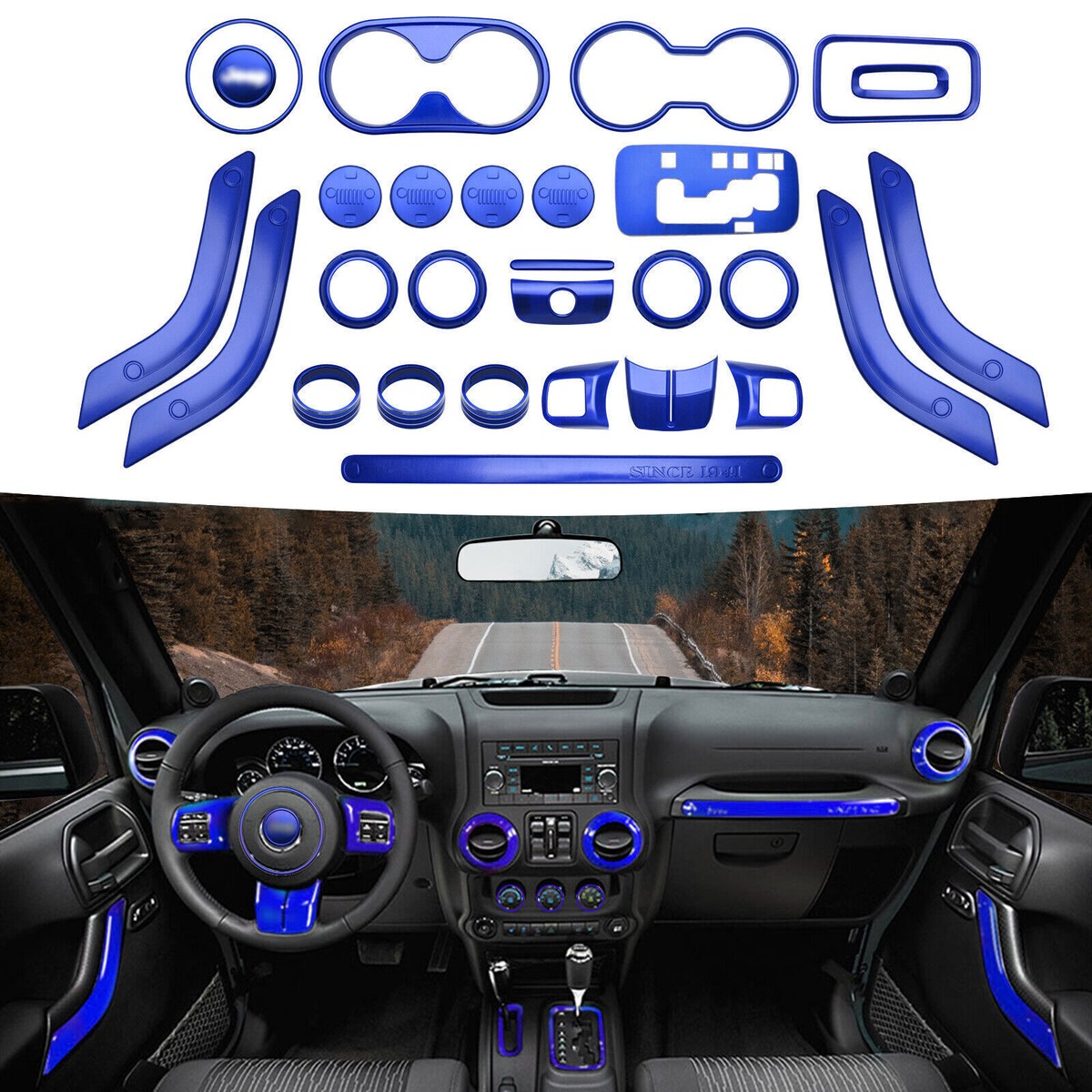 Jeep Wrangler Interior Trim Kit Blue | Cabinets Matttroy
