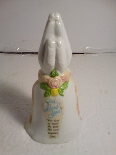 Vintage Ceramic Porcelain Praying Hands Hand Bell 5 1/2" Tall | eBay