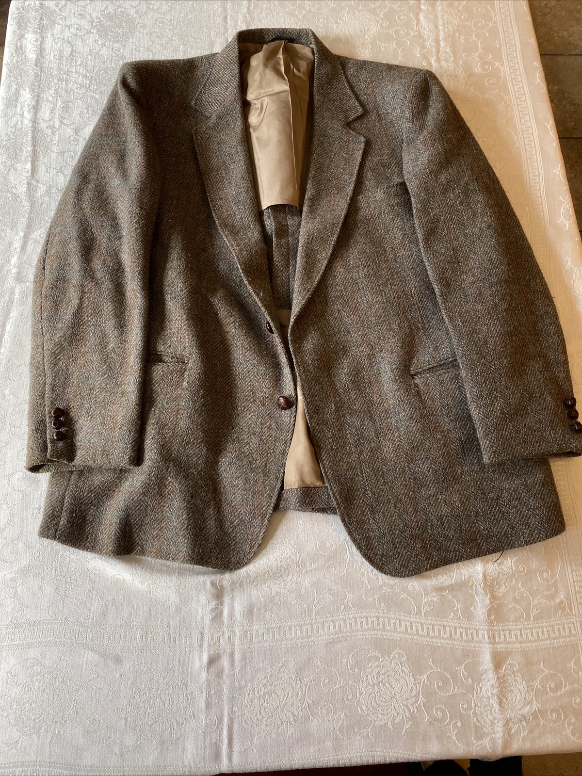 Traditional Tweed Multicolor Stitch Menus Blazer With… - Gem