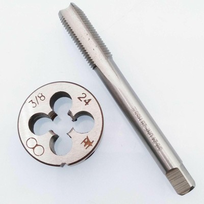 1set HSS 3/8-24 UNF Tap Left Hand & 3/8-24 UNF Die Left Hand Threading ...