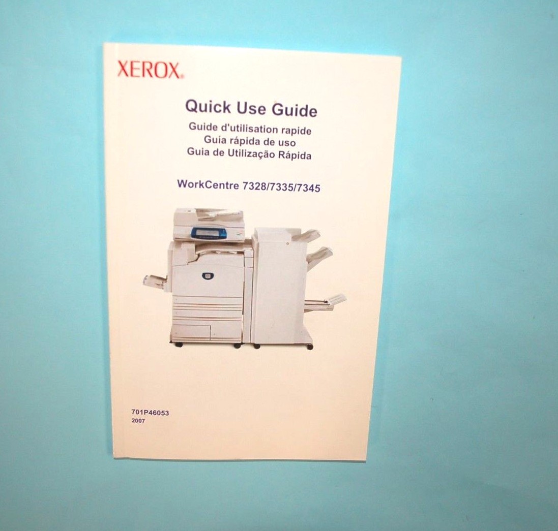XEROX Quick Use Guide WorkCentre 7328 /7335 /7345 User Manual Book | eBay