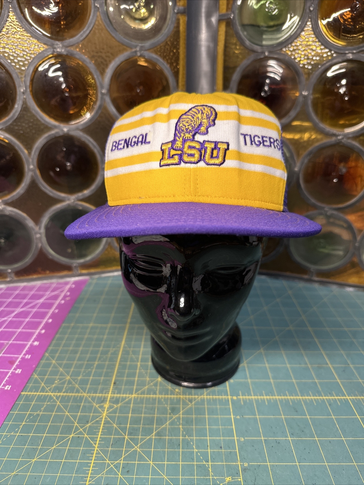 True Vintage LSU Bengal Tigers Logo Snapback Hat Cap AJD Superstripe ...
