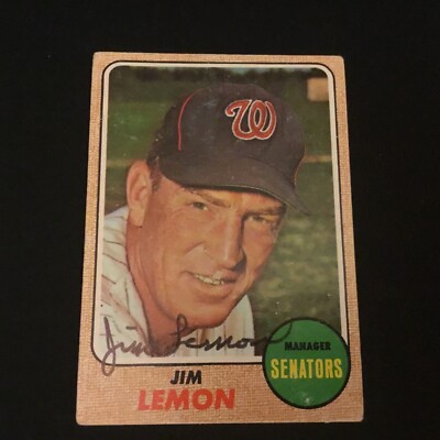 Autographed 1968 Topps Jim Lemon DEC. | eBay