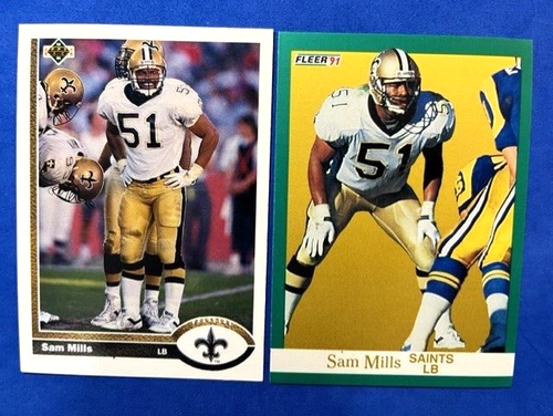 NFL - Sam Mills 1991 Upper Deck & 1991 Fleer Football - Saints | eBay