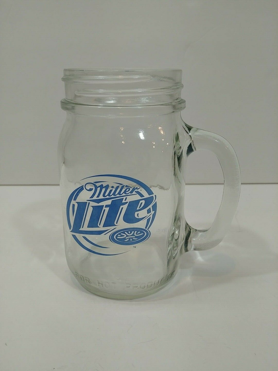 Miller Lite Beer Drink Mason Jar Style Mug MillerCoors Glassware ...