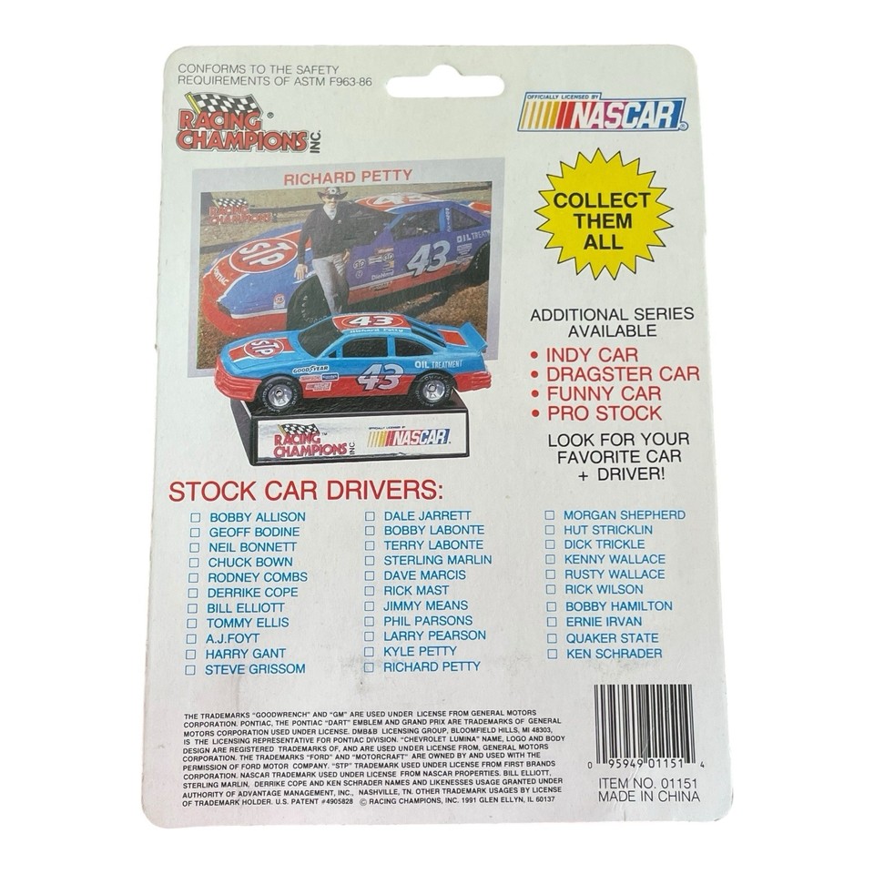 Rowdy Burns #51 Exxon Racing Champions Error 1991 1:64 Scale Die Cast ...