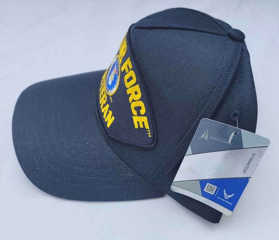 US Air Force Veteran Hat Military Eagle Crest Cap Adjustable Made In ...