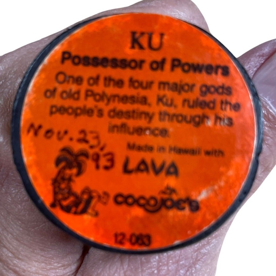 MCM Vintage COCO JOE'S Hawaii "Ku" Tiki Figurine Blue Eyes Souvenir ...