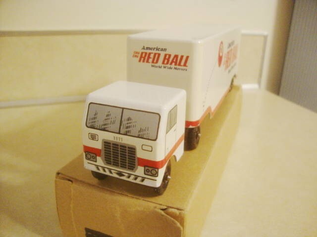 Vtg RALSTOY Semi Truck & Trailer Advertising American RED BALL Movers w ...