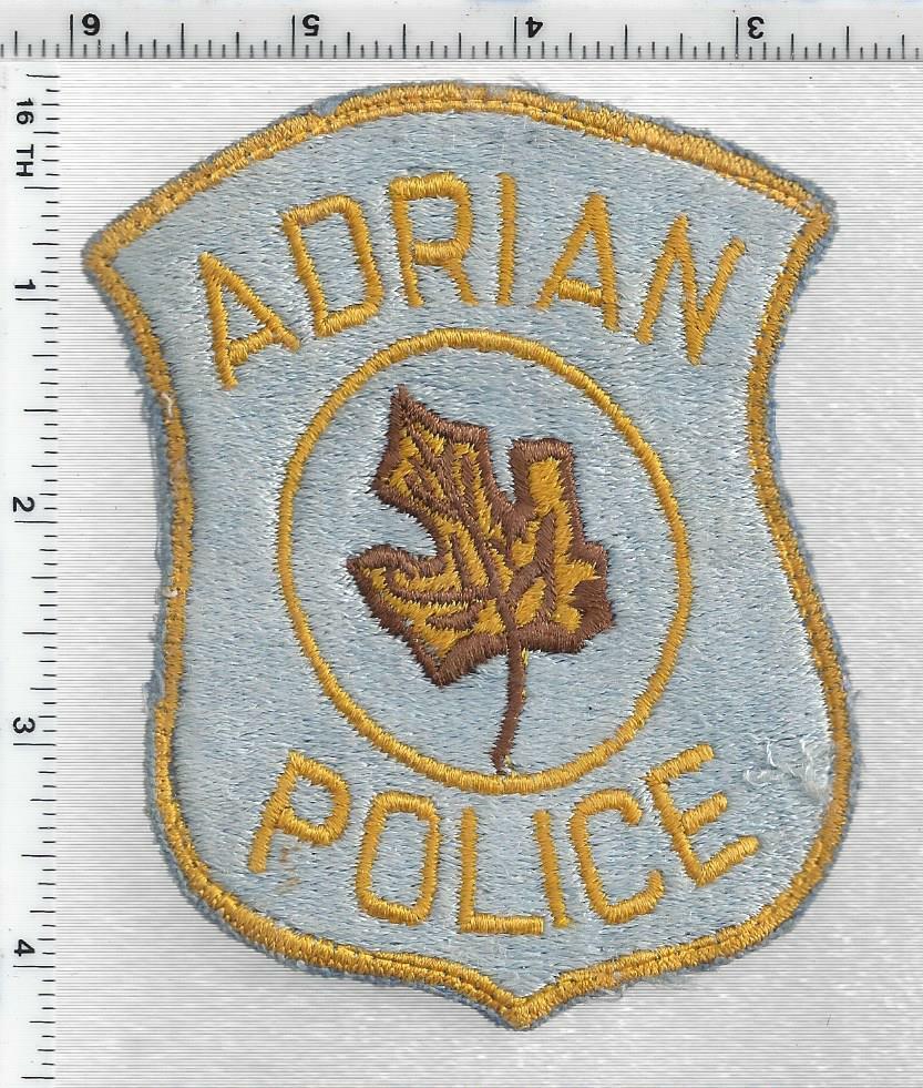 Adrian Police (Michigan) 2nd Issue Uniform Take-Off Shoulder Patch | eBay