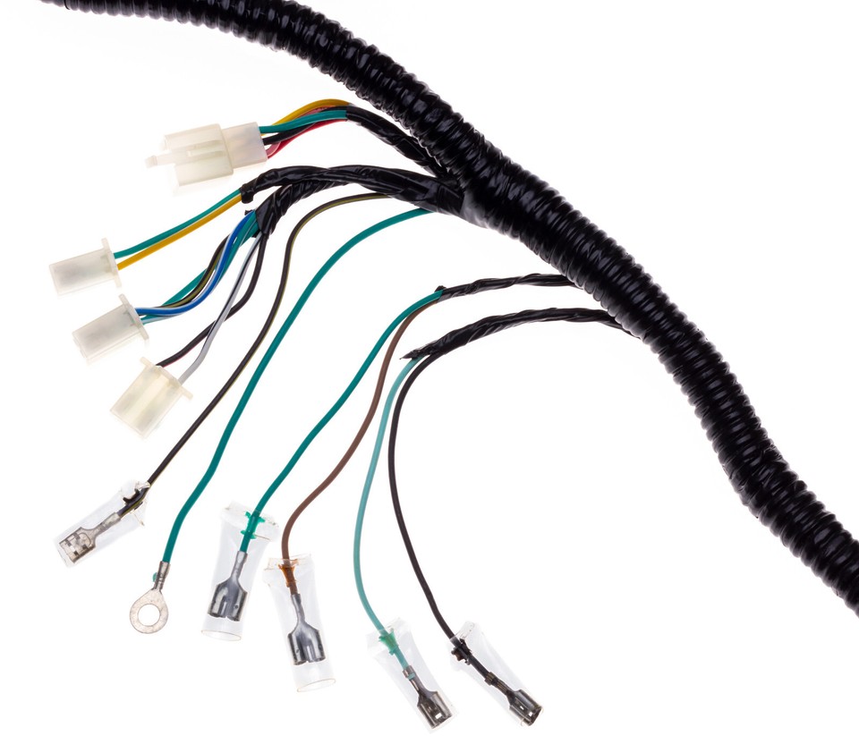Universal Motorcycle Wiring Harness Loom Cables Project Bike Complete ...