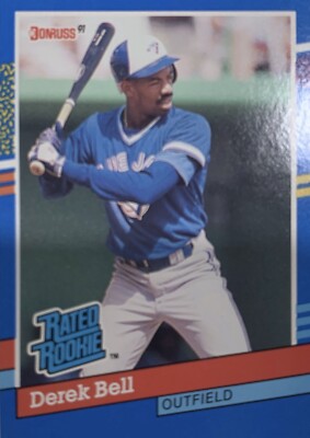 1991 Donruss Rated Rookie Derek Bell Rookie Card #32 NMMT | eBay
