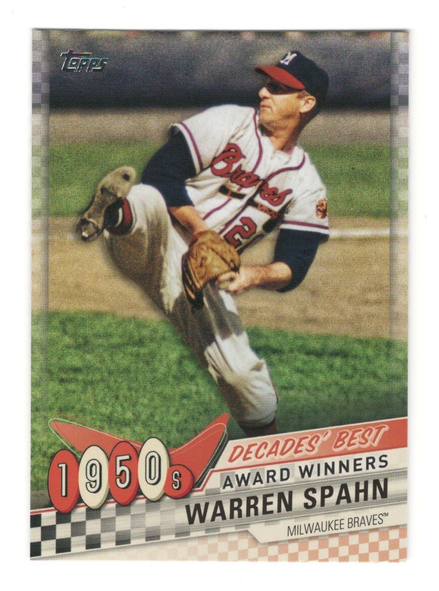 Warren Spahn Insert 2020 Topps Decades' Best #DB5 Baseball Card | eBay