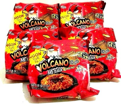 Paldo Volcano Chicken Flavor Instant Stir-Fried Noodle 4.16 oz ( Pack ...