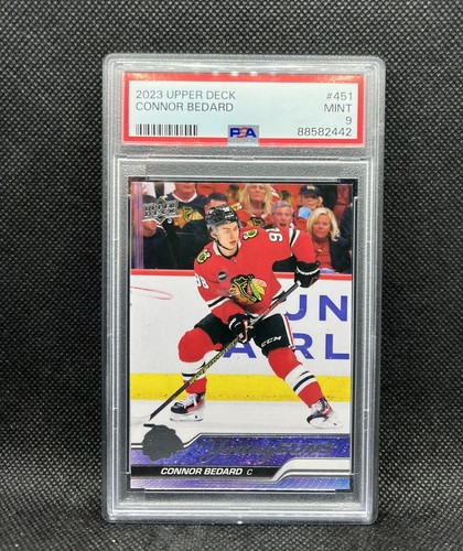Connor Bedard PSA 9 Young Guns 2023-24 Upper Deck Series 2 #451 Rookie ...