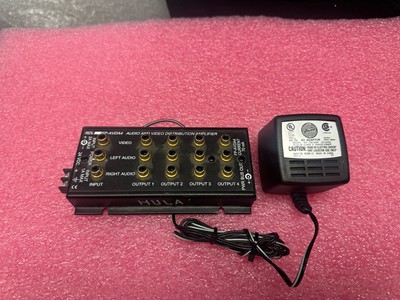 RDL FP-AVDA4 1x4 Stereo Audio/Video Distribution Amplifier W/ power ...
