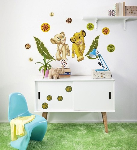 Simba Wall STICKERS SET decals Nala kids bedroom Disney decor 50x70CM ...
