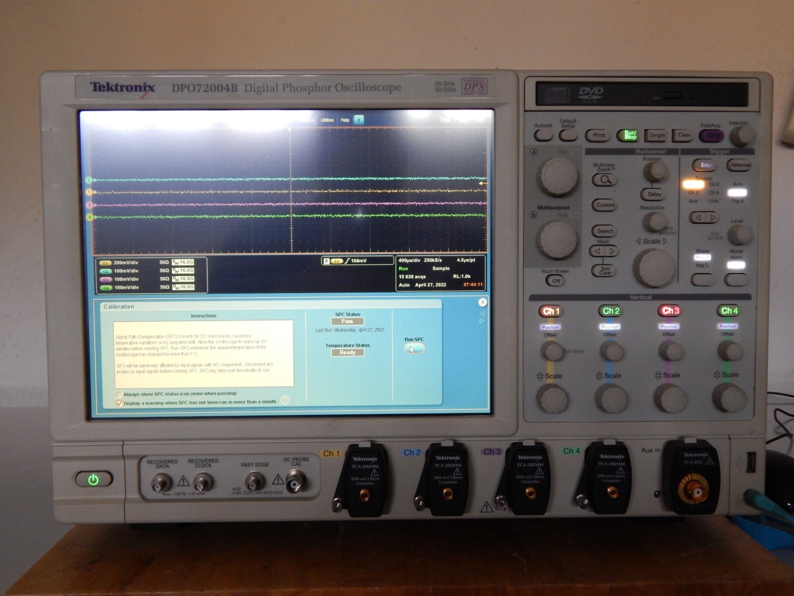 Tektronix DPO72004B 20Ghz 4CH 50Gs/s Real-Time digital oscilloscope ...