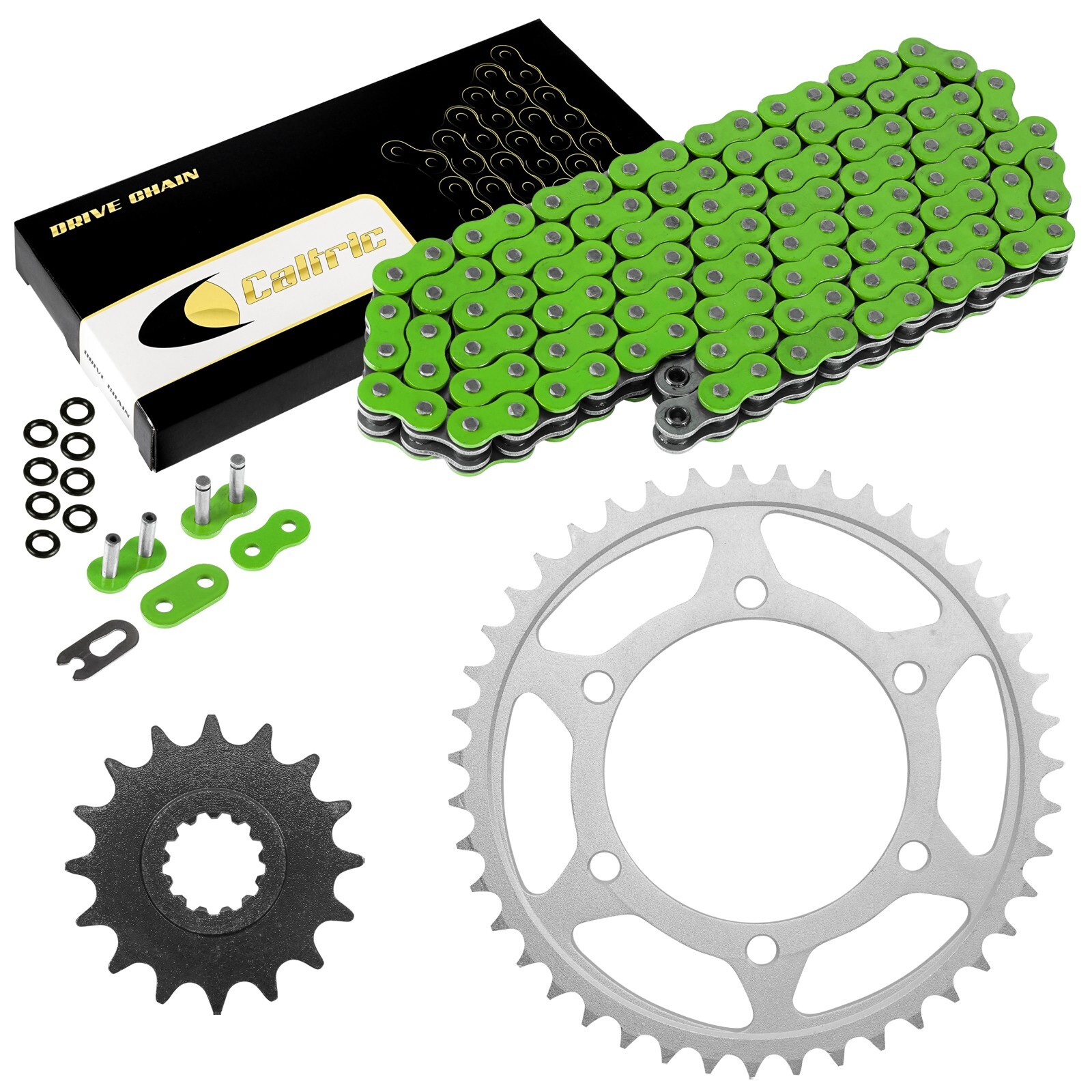 Green O-Ring Drive Chain & Sprockets Kit for Yamaha R1 YZF-R1 YZF1000R ...