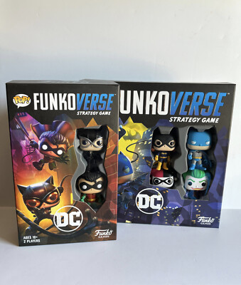 Sealed FunkoVerse Strategy Games, 100/101 Set, DC, Batman Joker Robin ...