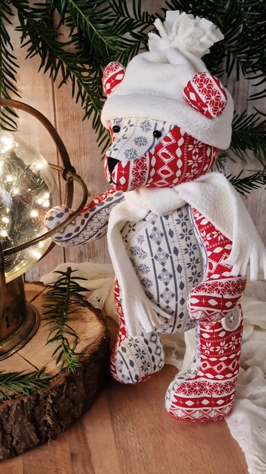 Memory Bear, Fabric Toy Sewing PATTERN Cloth Keepsake Teddy, My Fabric ...