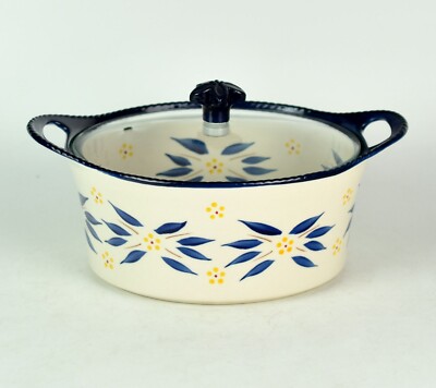 Temp-tations Old World 2-qt Baker with Glass Lid K57667 Old World Blue ...