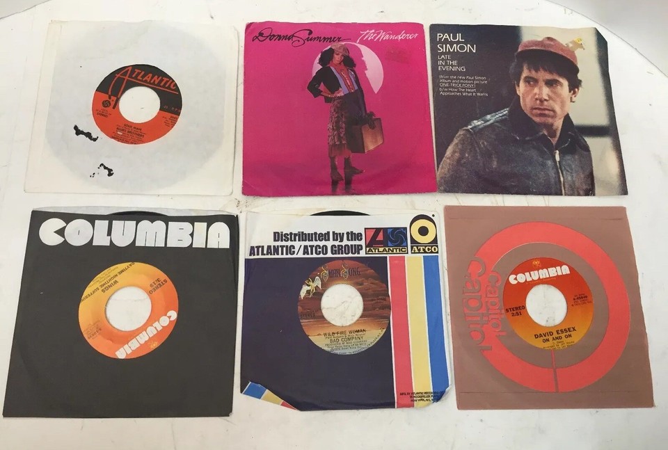 Lot of 50+ 45 RPM Records 1970s -Rock And Jazz- Great Titles, Apple ...