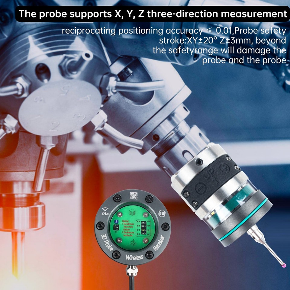 CNC Machine Tool Setter Infrared Wireless Photoelectricity Probe 3D ...