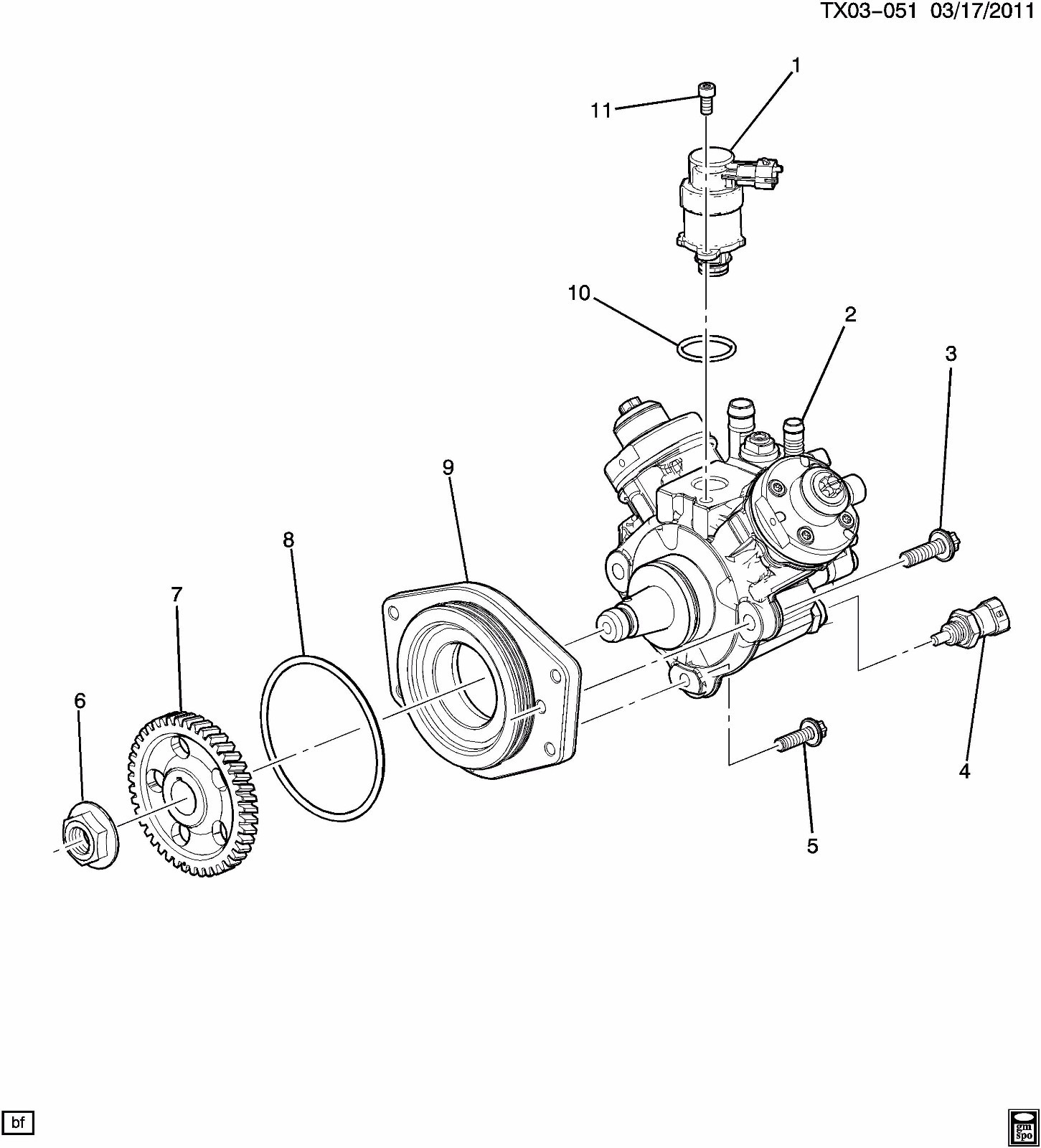 2011-2015 11-15 6.6L Duramax LML CP4 Injection Pump Gear | 12629463 ...