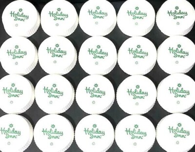 100pcs ⭐ EXTREMELY RARE ⭐ VTG HOLIDAY INN LOGO HOTEL ROOM GLASS PLASTIC ...
