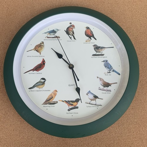Good Working The ORIGINAL SINGING BIRD CLOCK 25TH ANNIVERSARY Audubon ...