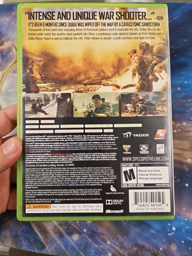 Spec Ops: The Line (Microsoft Xbox 360, 2012) Authentic - Complete CiB ...