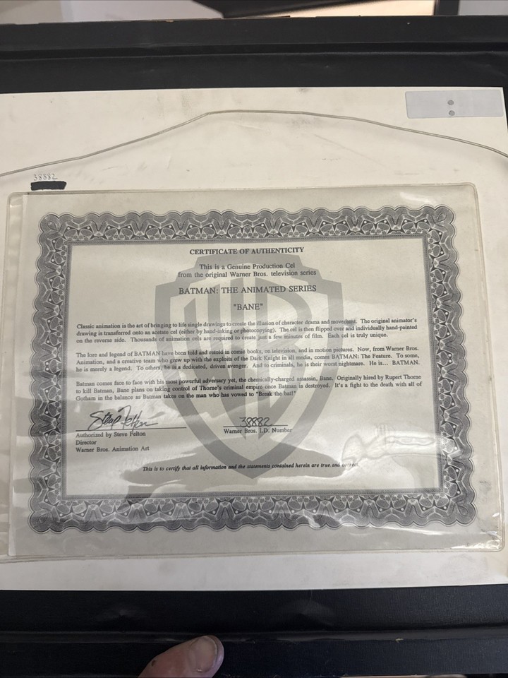 Batman Animated Series Original Production Cel Batman Bane Over the ...