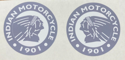 6" dia. Indian Motorcycle SILVER Chief Logo Sticker / Decal Set of 2 | eBay