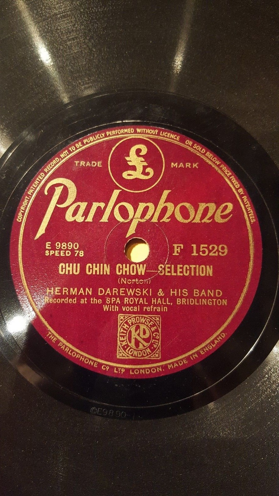 BRITISH 78 rpm RECORD Parlophone HERMAN DAREWSKI Band CHU CHIN CHOW ...