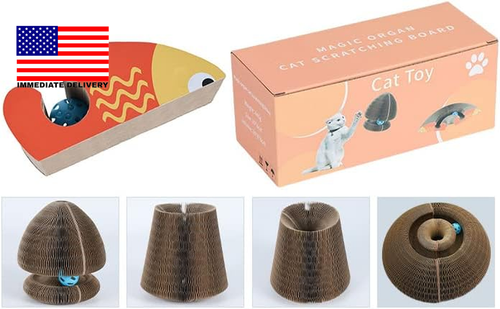 Magic Organ Cat Scratching Board, Interactive Scratch Pad Cat Toy with ...