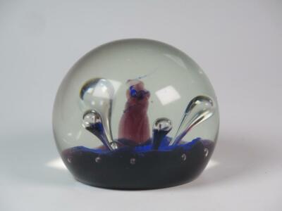STRIKING COLLECTABLE Caithness Glass MOONFLOWER Paperweight Colour ...
