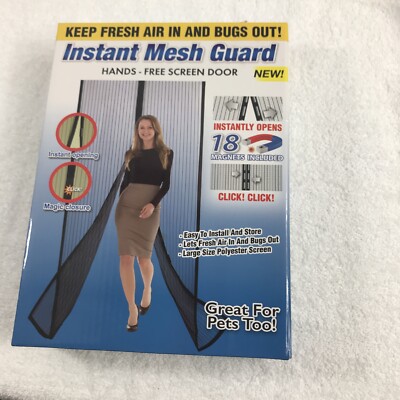Instant mesh guard hands free screen door no tool required ( brand new ...