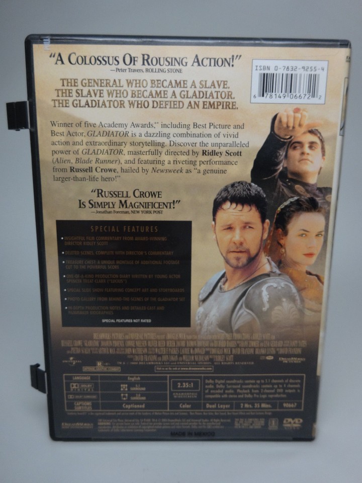 Gladiator (DVD, 2003, Limited Edition Packaging) 678149066722 | eBay