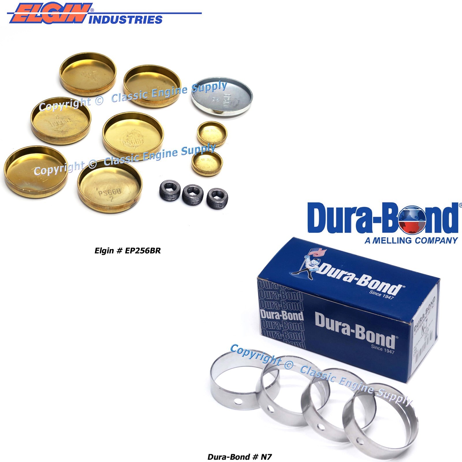 Cam Bearing & Brass Freeze Plug Set Fits 1987-2001 Jeep 242 4.0L 6 Cyl ...