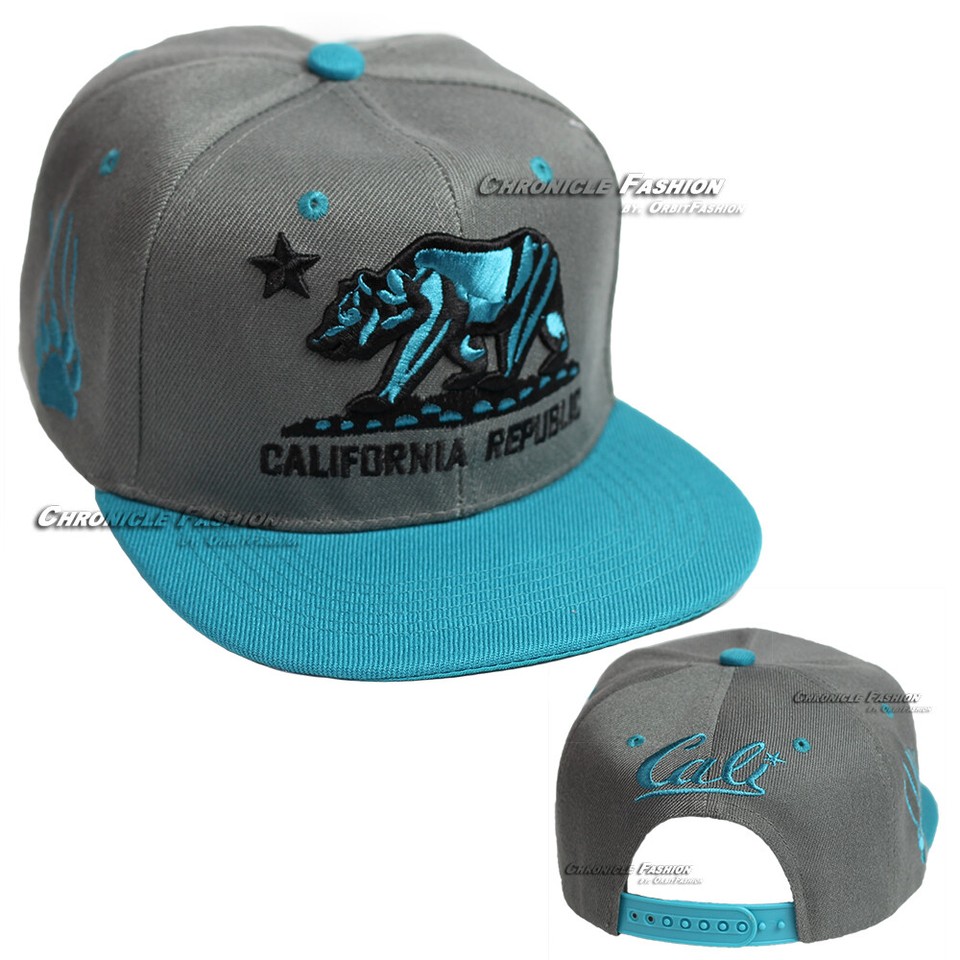 California Republic Baseball Cap Snapback Adjustable Hat Cali Hip Hop ...
