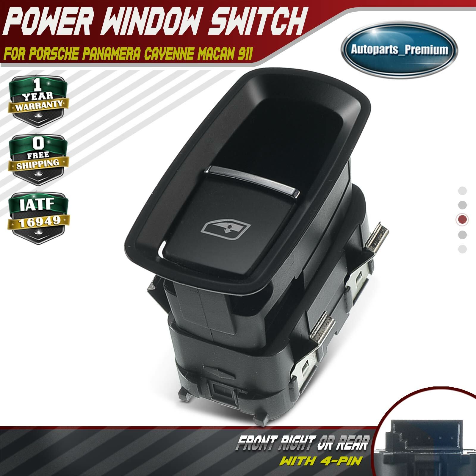 Power Single Window Switch LH RH for Porsche Panamera Cayenne 911 ...