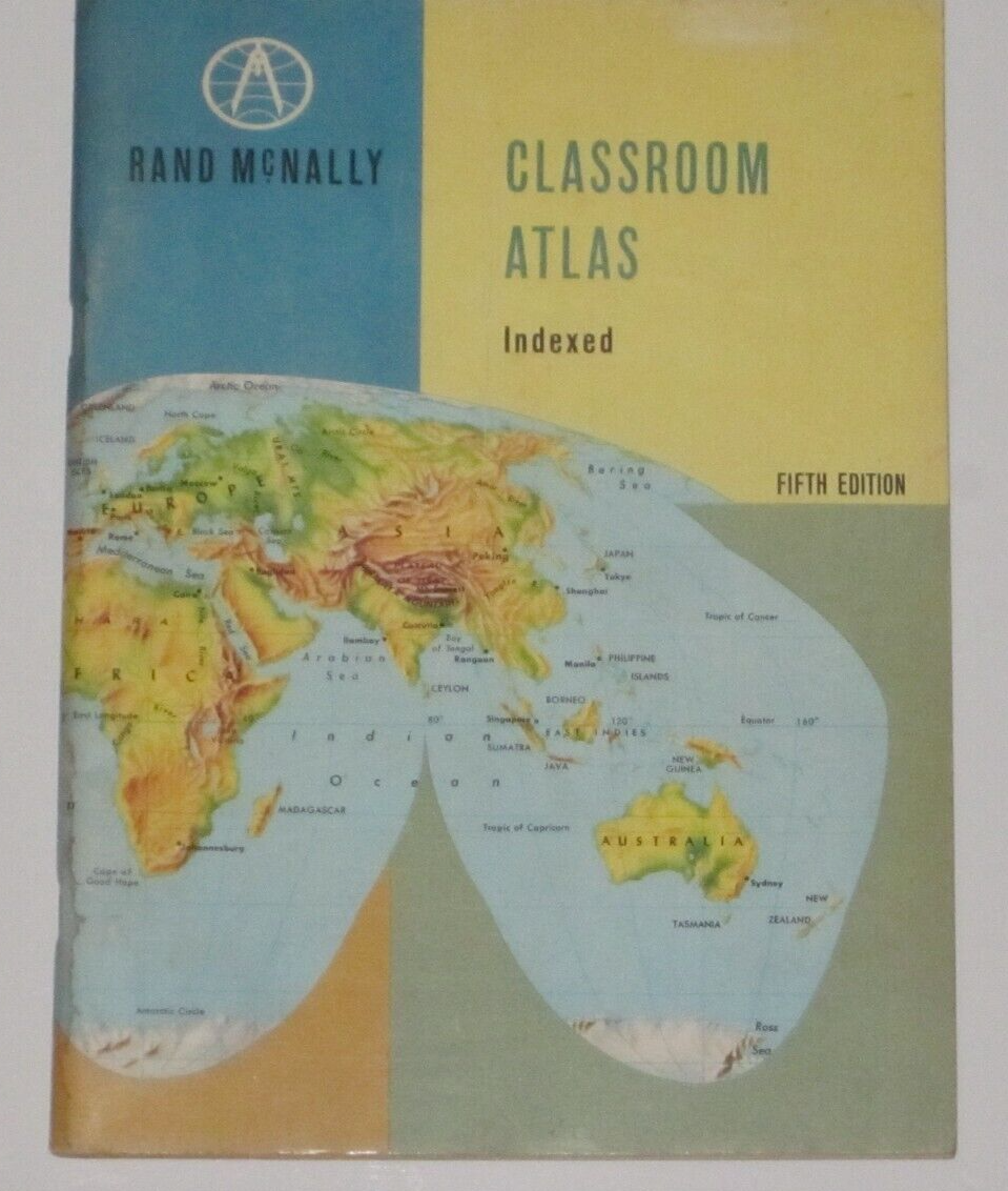 Rand McNally Classroom Atlas 1968 Vintage Maps World USA 5th Edition | eBay