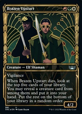 1x (361) Brazen Upstart - GILDED FOIL - SHOWCASE GOLDEN AGE MTG Streets ...