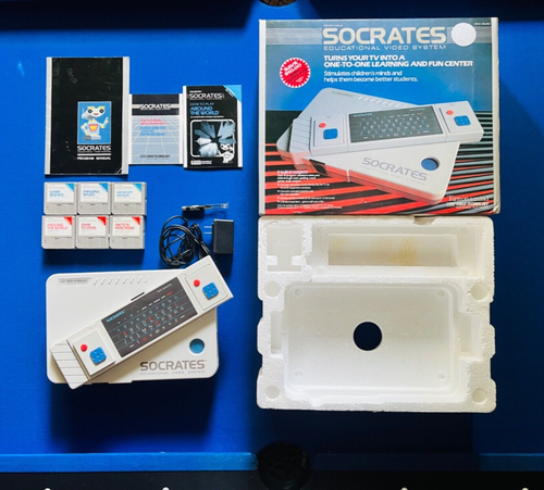 Socrates Vtech Console Game Wizard State Around Mazes Memory Facts CIB ...