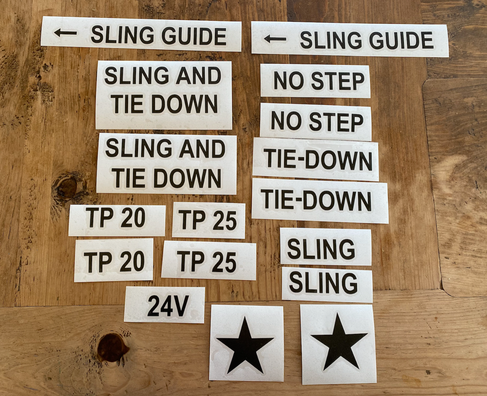 HMMWV Humvee Exterior Decal Set Vinyl Matte Black Stickers Graphics ...