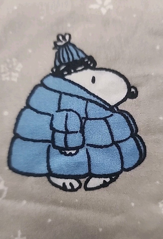 Berkshire Peanuts SNOOPY IN BLUE PUFFER JACKET Winter Themed 3pc TWIN ...