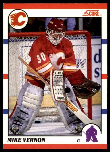 1990-91 SCORE CANADIAN BILINGUAL MIKE VERNON CALGARY FLAMES #52 | eBay