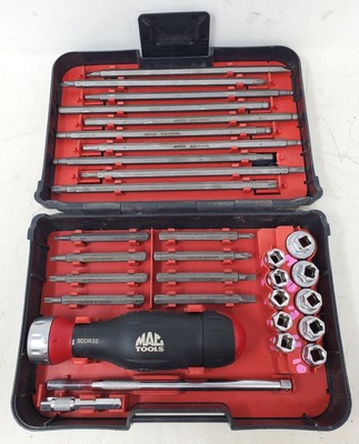 Mac Tools SBDR32 Dual Ratcheting 31pc.Screw And Nut Driver Set w/ Case ...